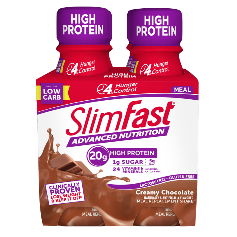 SLIMFAST HIGH PROTEIN RTD CREAMY CHOCOLATE 11OZ (1 X 4PK) - Shine ...
