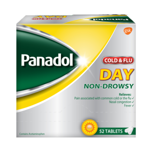 PANADOL COLD + FLU DAY NON DROWSY 52’S – Shine Distributors Ltd.